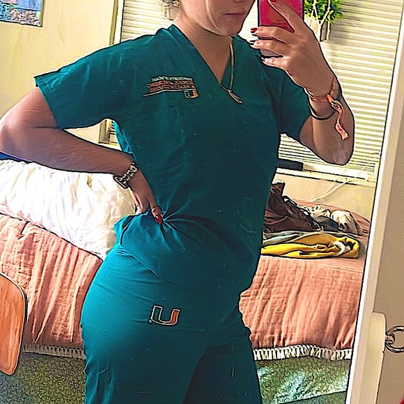 League | Tops | University Of Miami Nursing Scrubs | Poshmark